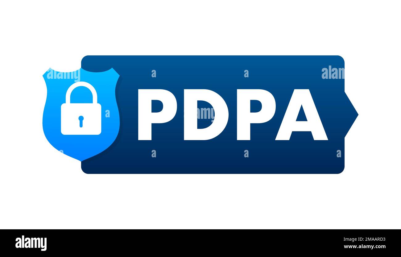 Personal data protection act - PDPA. Secure data. Shield icon. Vector ...