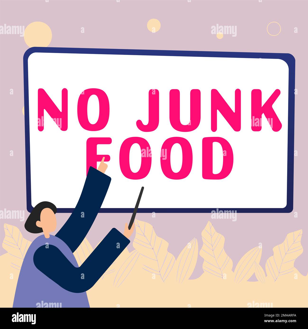 Hand writing sign No Junk Food. Internet Concept Stop eating unhealthy ...