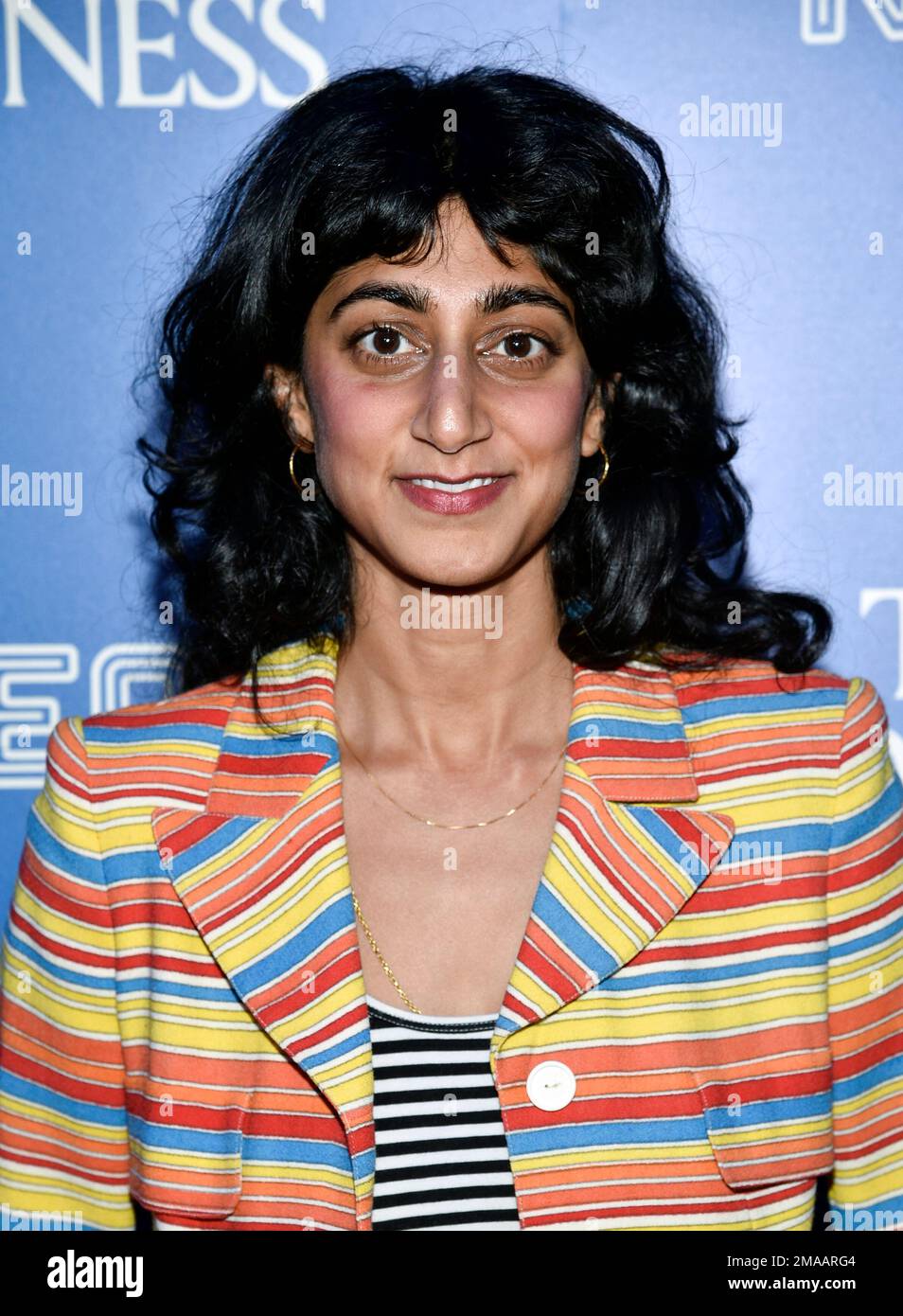 Sunita Mani attends a special screening of "Triangle of Sadness" at ...