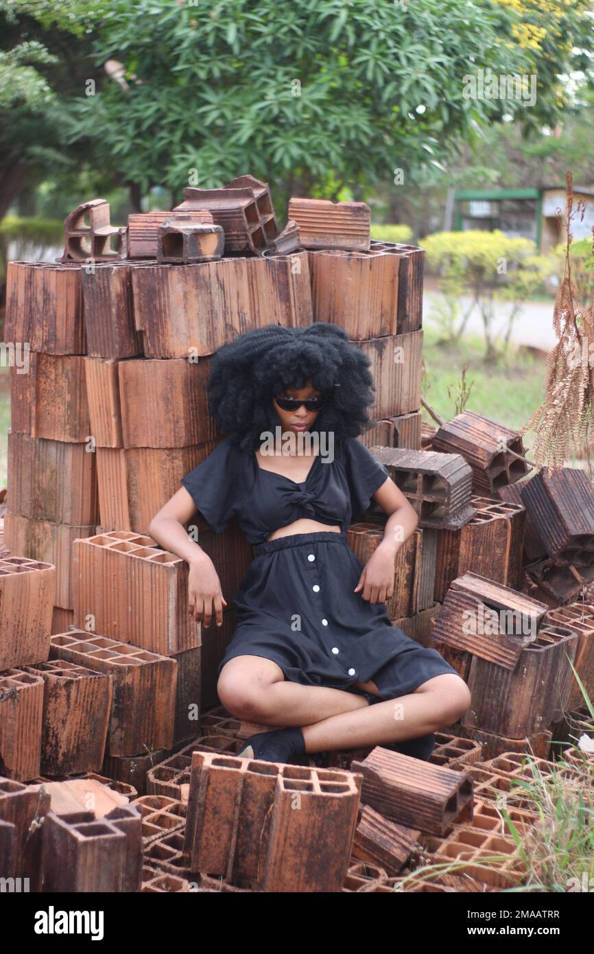 Afro Fusion - The pride in wearing an Afro hair by Black Women Stock ...