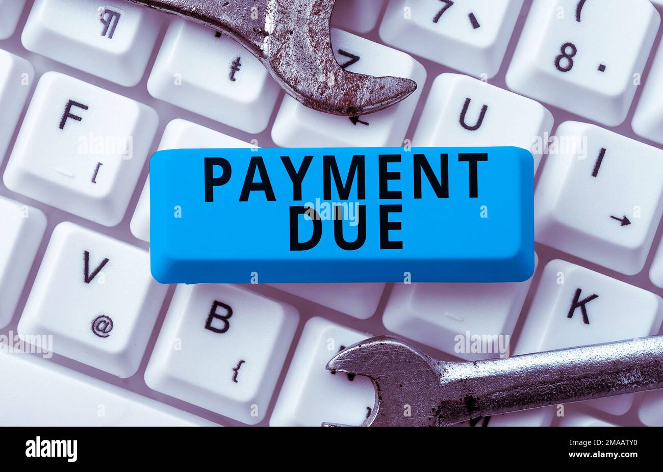 Handwriting text Payment Due. Word for The date when payment should be received by the company ...