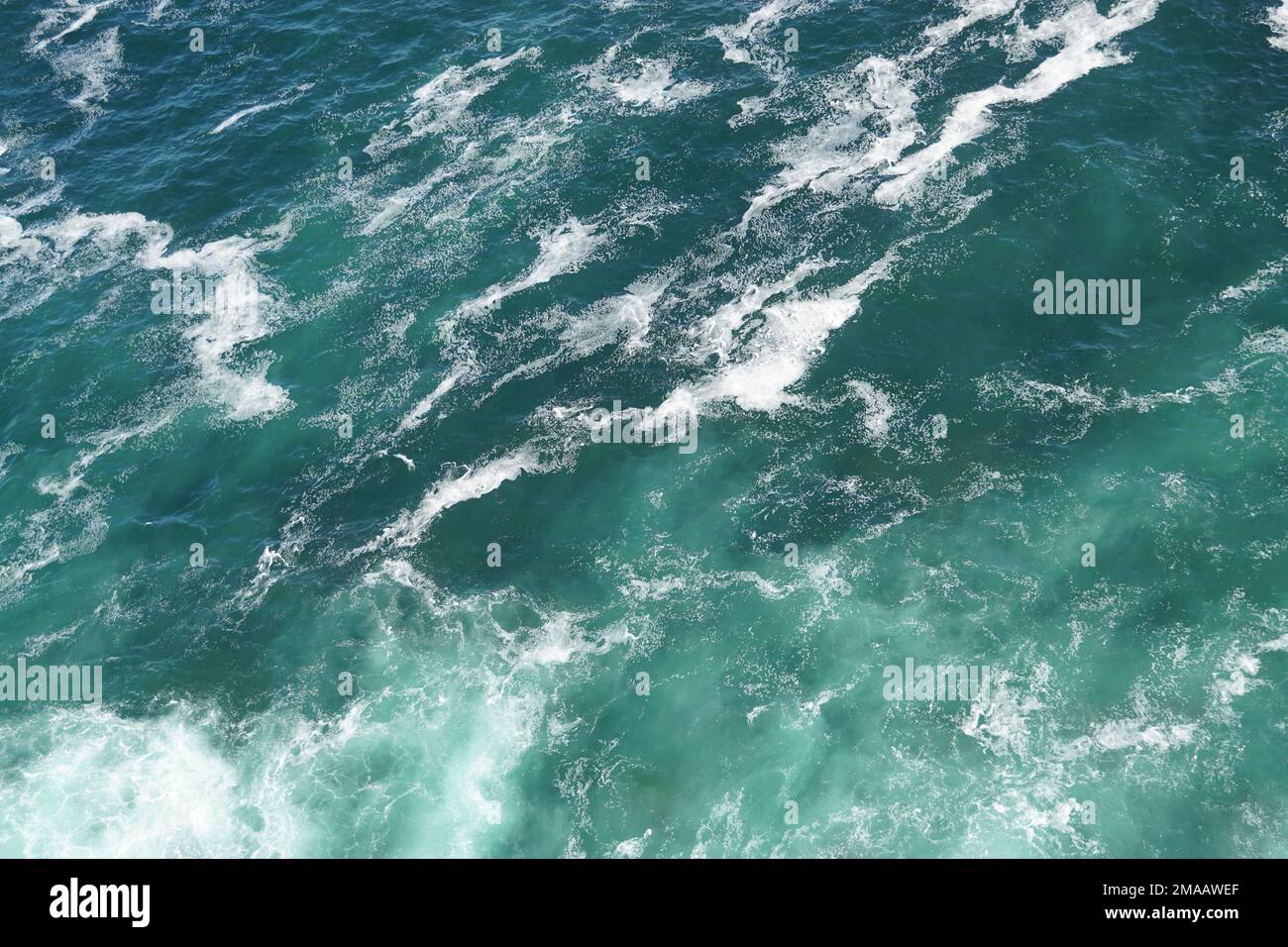 An aerial view of a wavy sea Stock Photo - Alamy