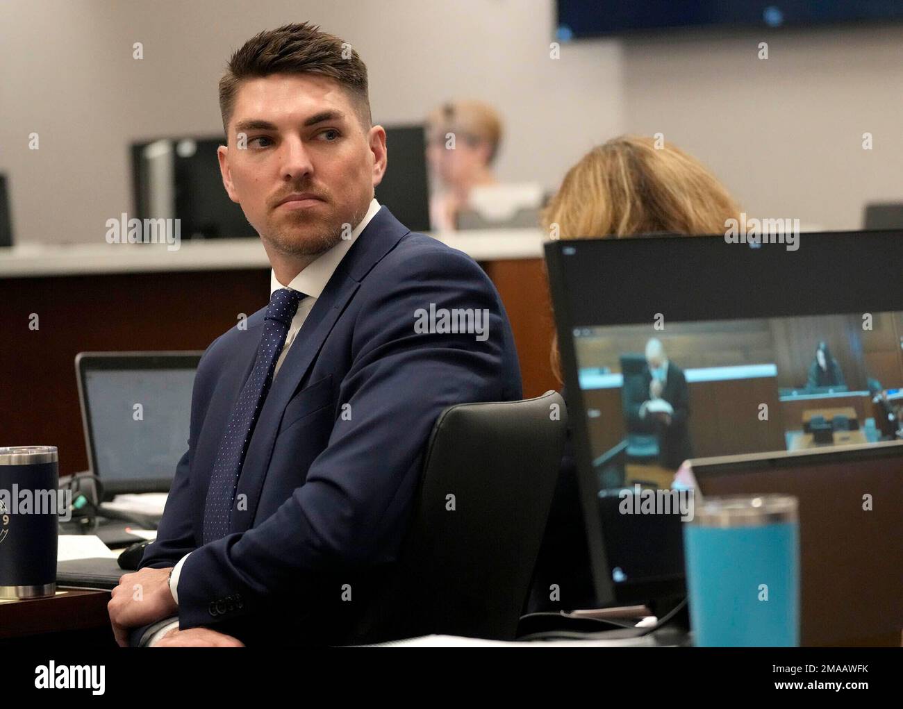 Zach Wittchow, assistant district attorney, appears in a Waukesha ...