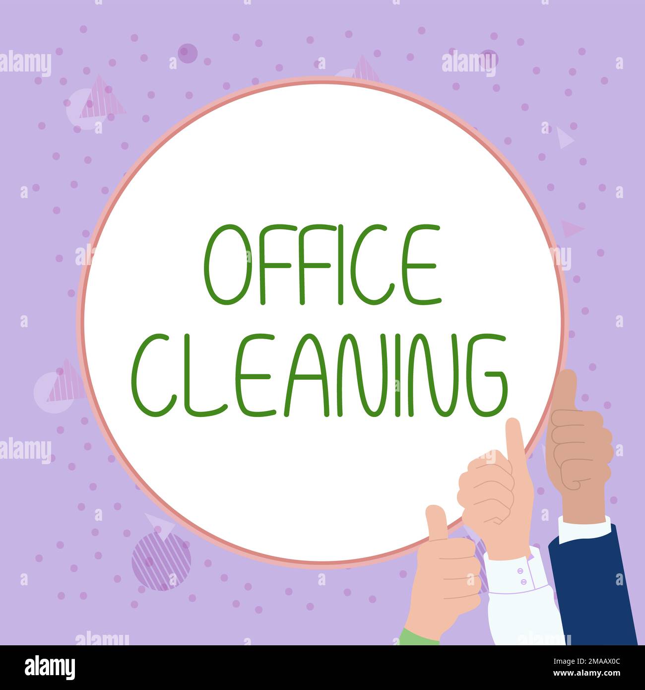 Sign displaying Office Cleaning. Business concept the action or process ...
