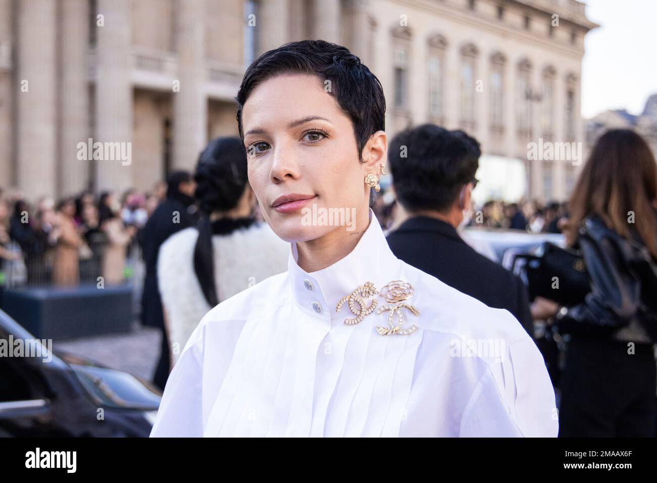 Halsey departs the Chanel ready-to-wear Spring/Summer 2023 fashion ...