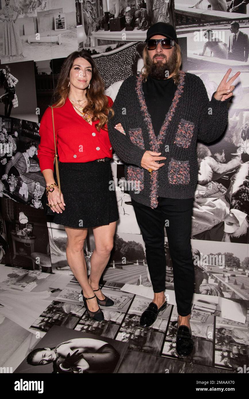 Amandine de la Richardiere and Sebastien Tellier arrive for the Chanel ...