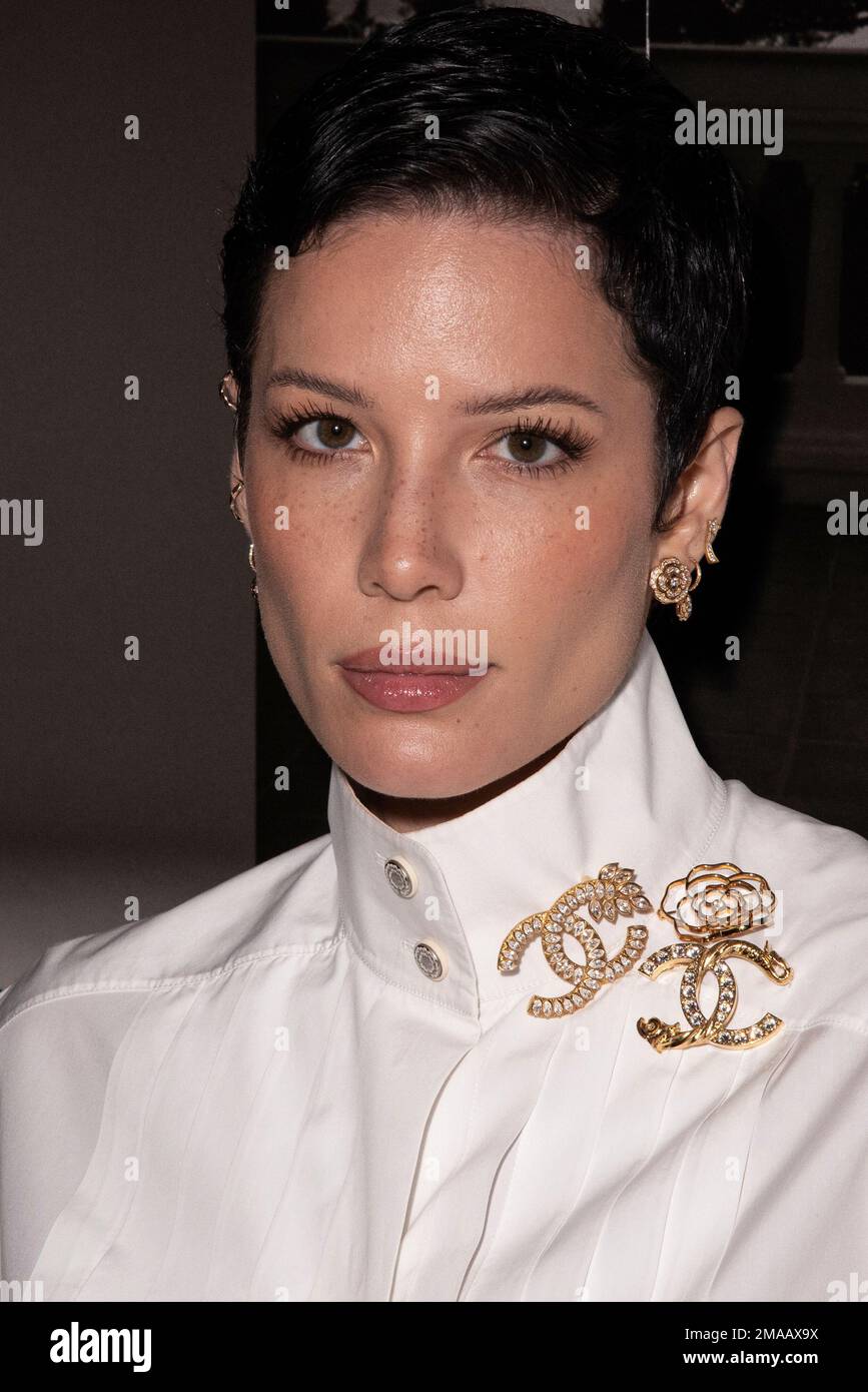 Halsey arrives for the Chanel ready-to-wear Spring/Summer 2023 fashion ...