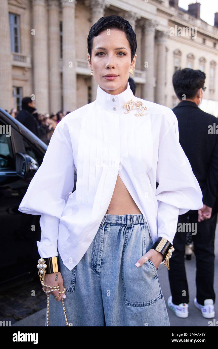 Halsey departs the Chanel ready-to-wear Spring/Summer 2023 fashion ...