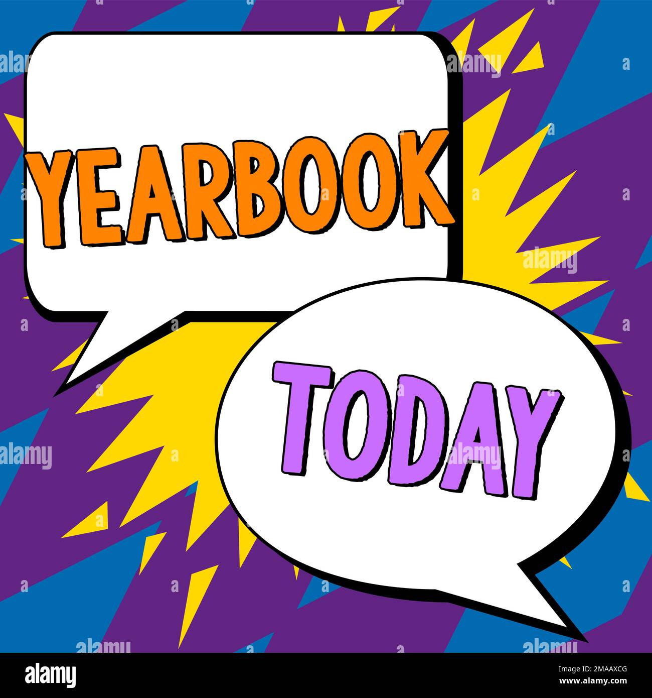 Sign displaying Yearbook. Conceptual photo publication compiled by ...