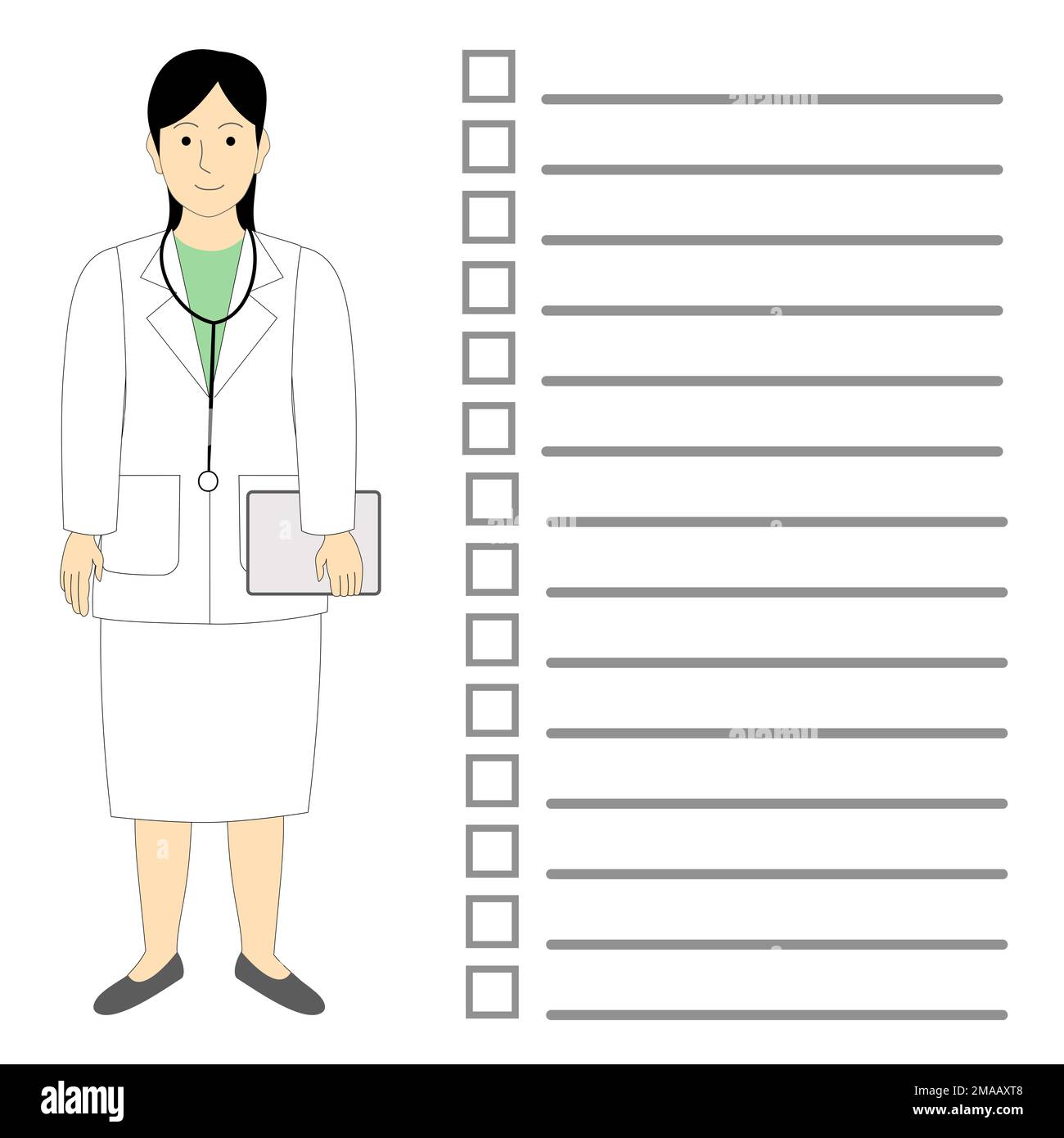 Woman checklist doctor Cut Out Stock Images & Pictures - Alamy