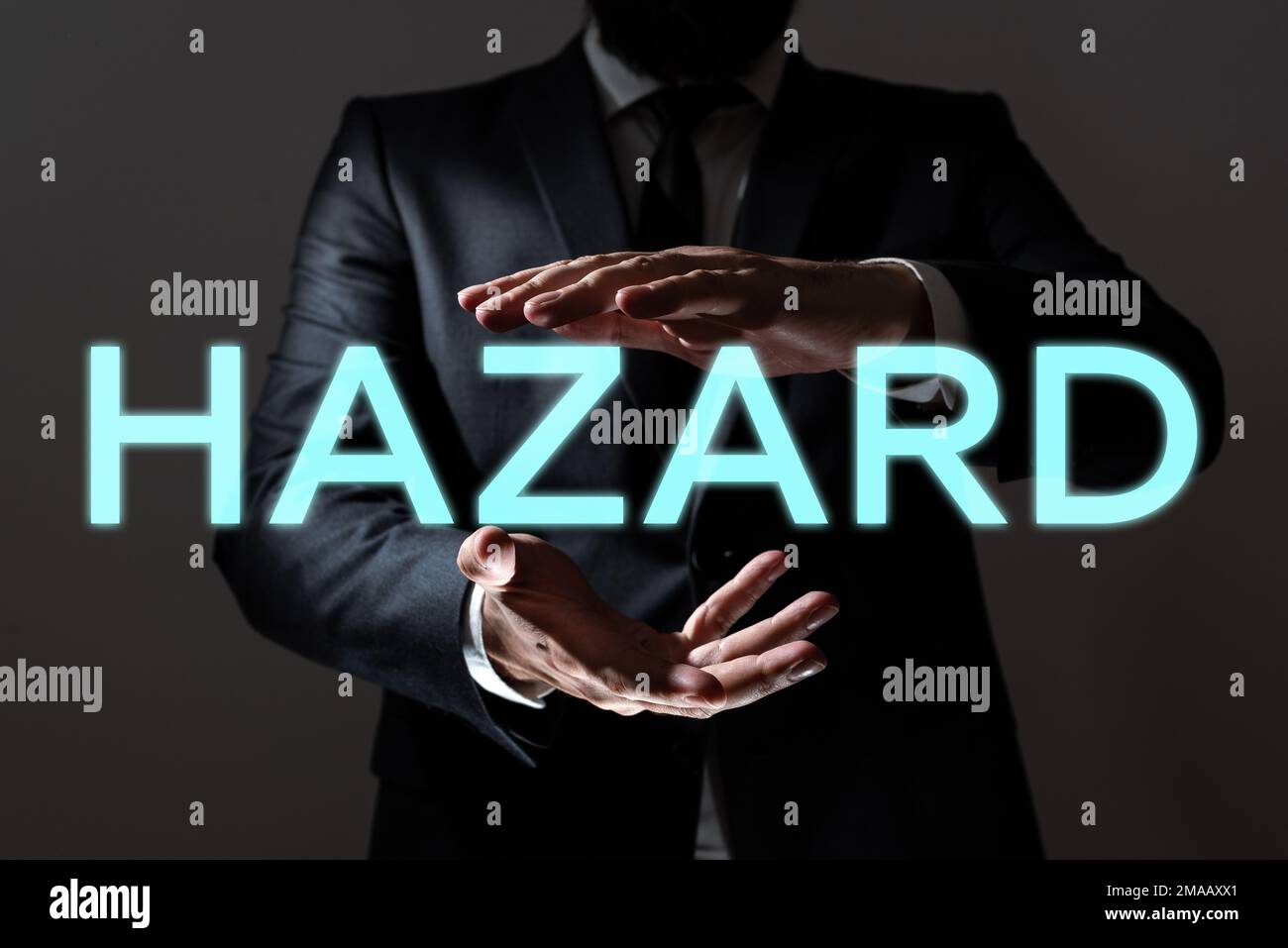 Handwriting text Hazard. Word Written on account or statement ...