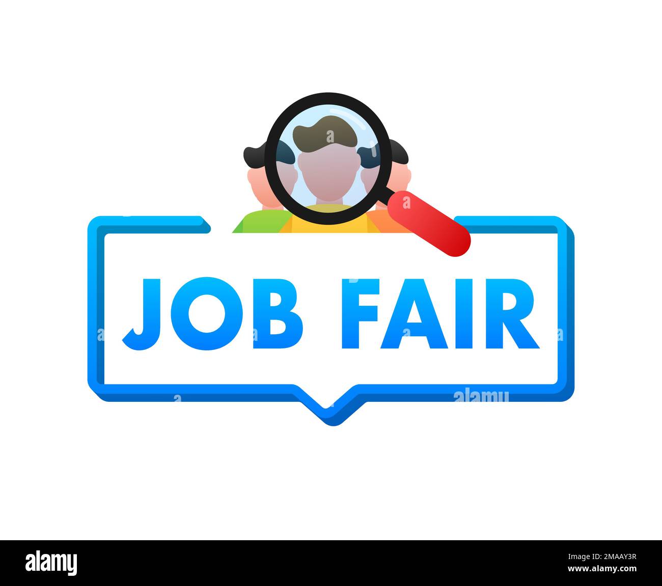 Job Fair sign, label. Vector stock illustration Stock Vector Image ...