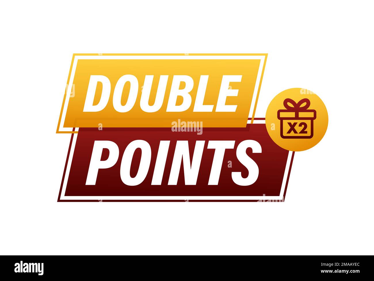 Flat icon with red double points for promotion design. Vector ...