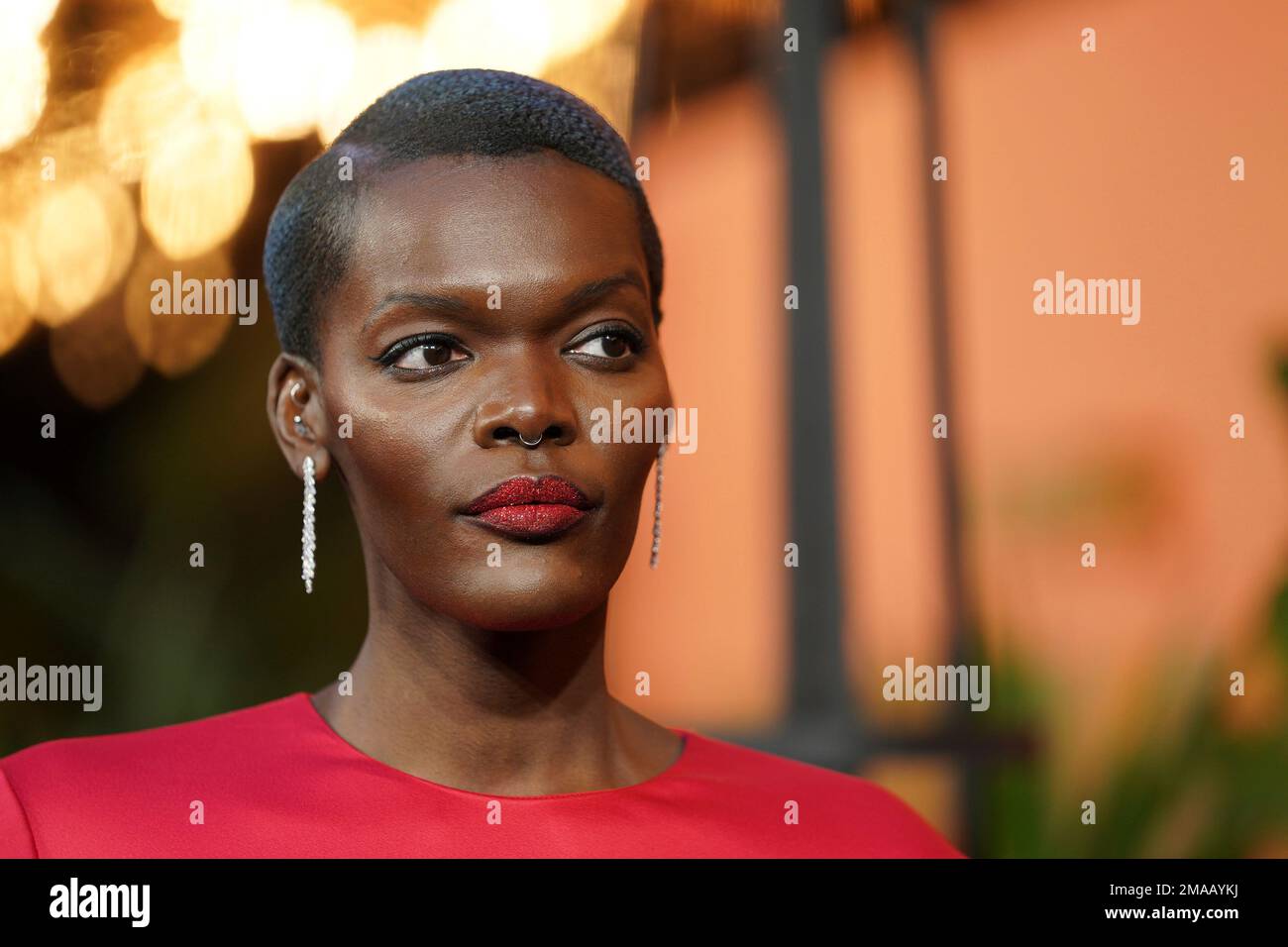 Sheila Atim poses for photographers upon arrival for the UK Gala ...