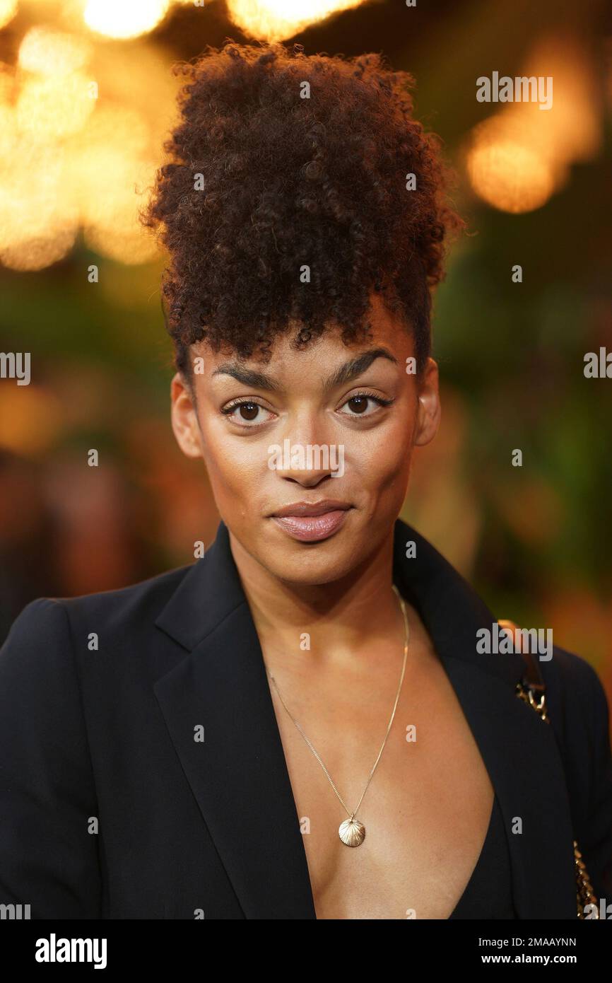 Adrienne Herbert poses for photographers upon arrival for the UK Gala ...