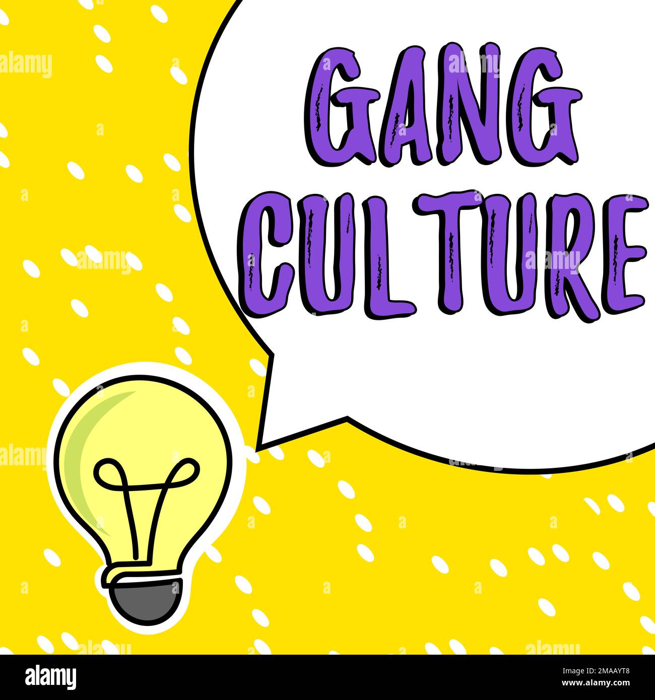 Sign displaying Gang Culture. Concept meaning particular organization of criminals or group of ...