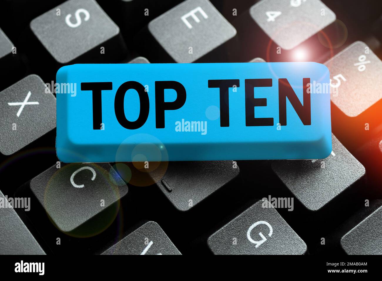 Writing displaying text Top Ten. Business showcase the ten most popular ...