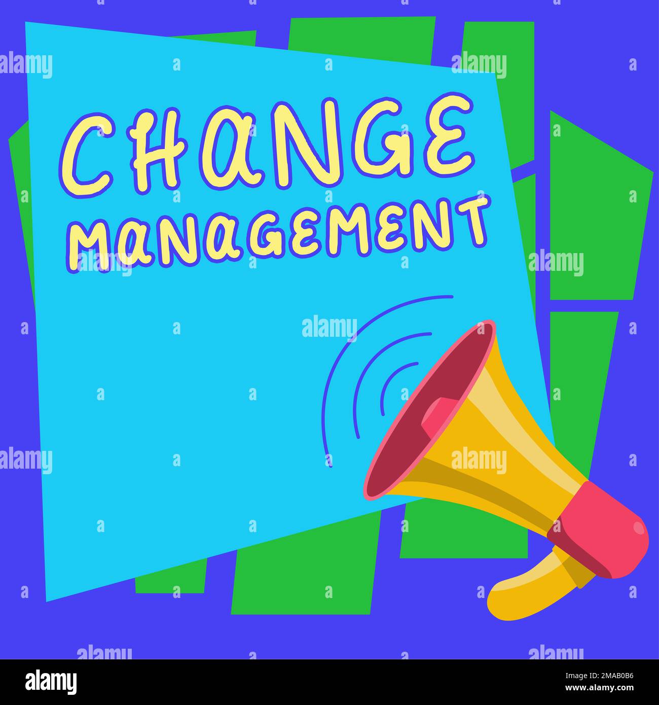 Text caption presenting Change Management. Business overview ...