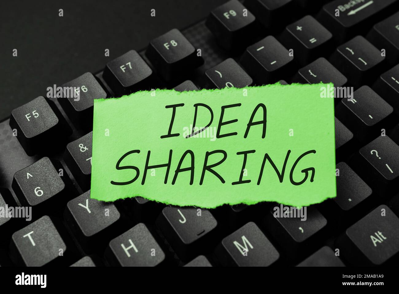 Hand writing sign Idea Sharing. Business idea Startup launch innovation ...