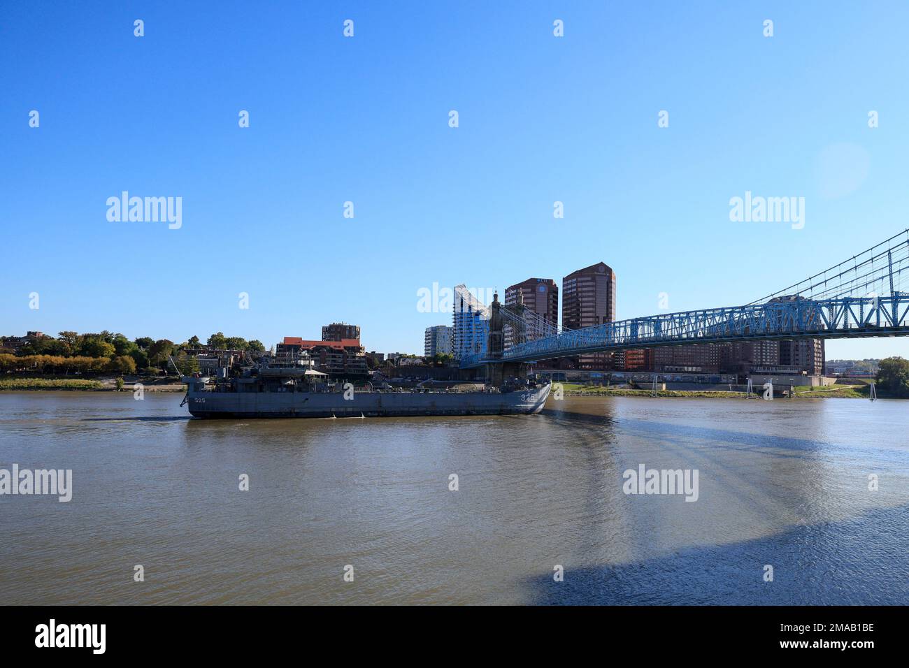 The USS LST-325, a decommissioned tank landing ship, is seen as it ...