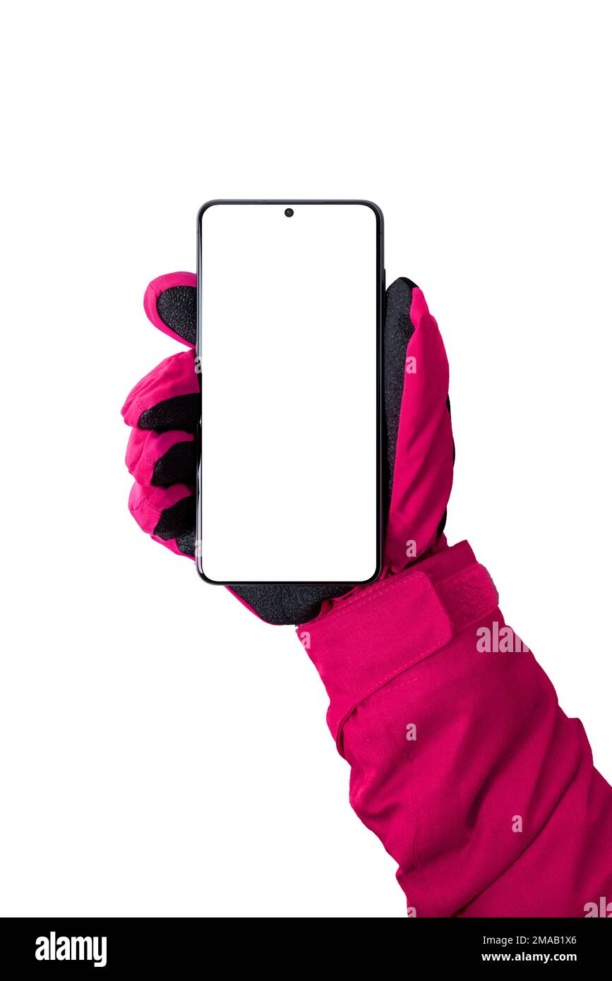 Phone Gloved Hands