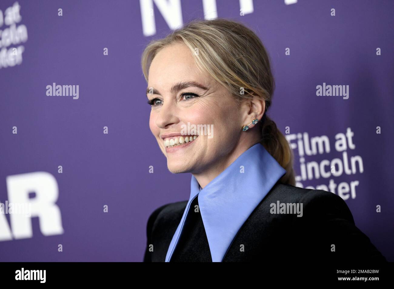 Nina Hoss attends the premiere of "Tár" at Alice Tully Hall during the ...