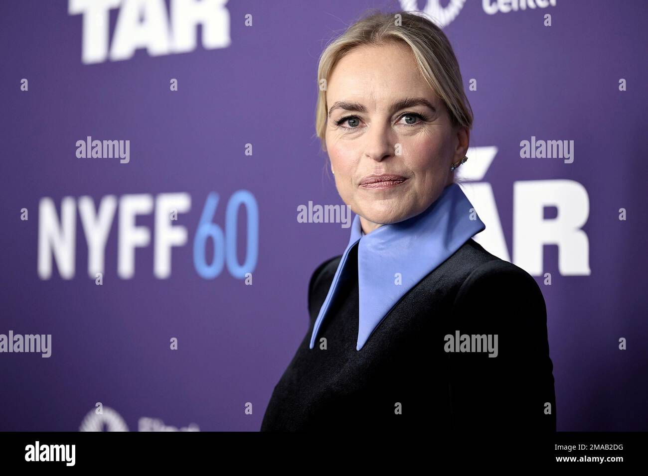 Nina Hoss attends the premiere of "Tár" at Alice Tully Hall during the ...