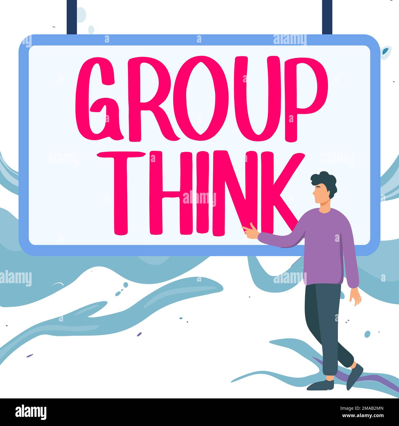 Text sign showing Group Think. Word for gather either formally or ...