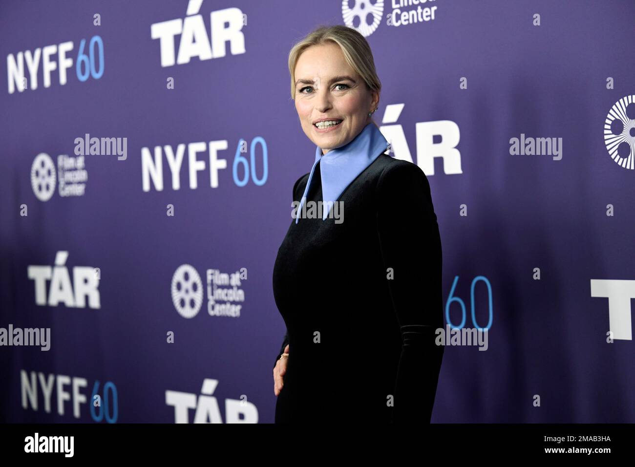 Nina Hoss attends the premiere of "Tár" at Alice Tully Hall during the ...