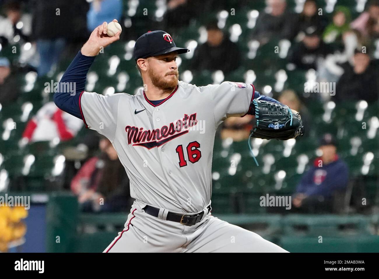 Minnesota Twins starting pitcher Bailey Ober delivers during the first ...