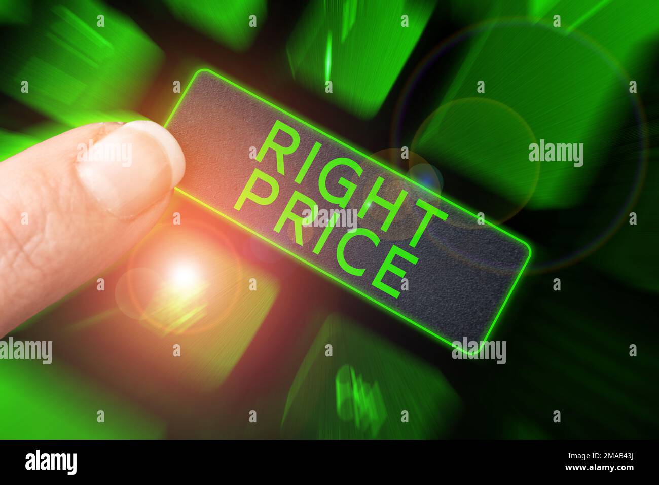 Conceptual display Right Price. Word Written on the amount of money ...