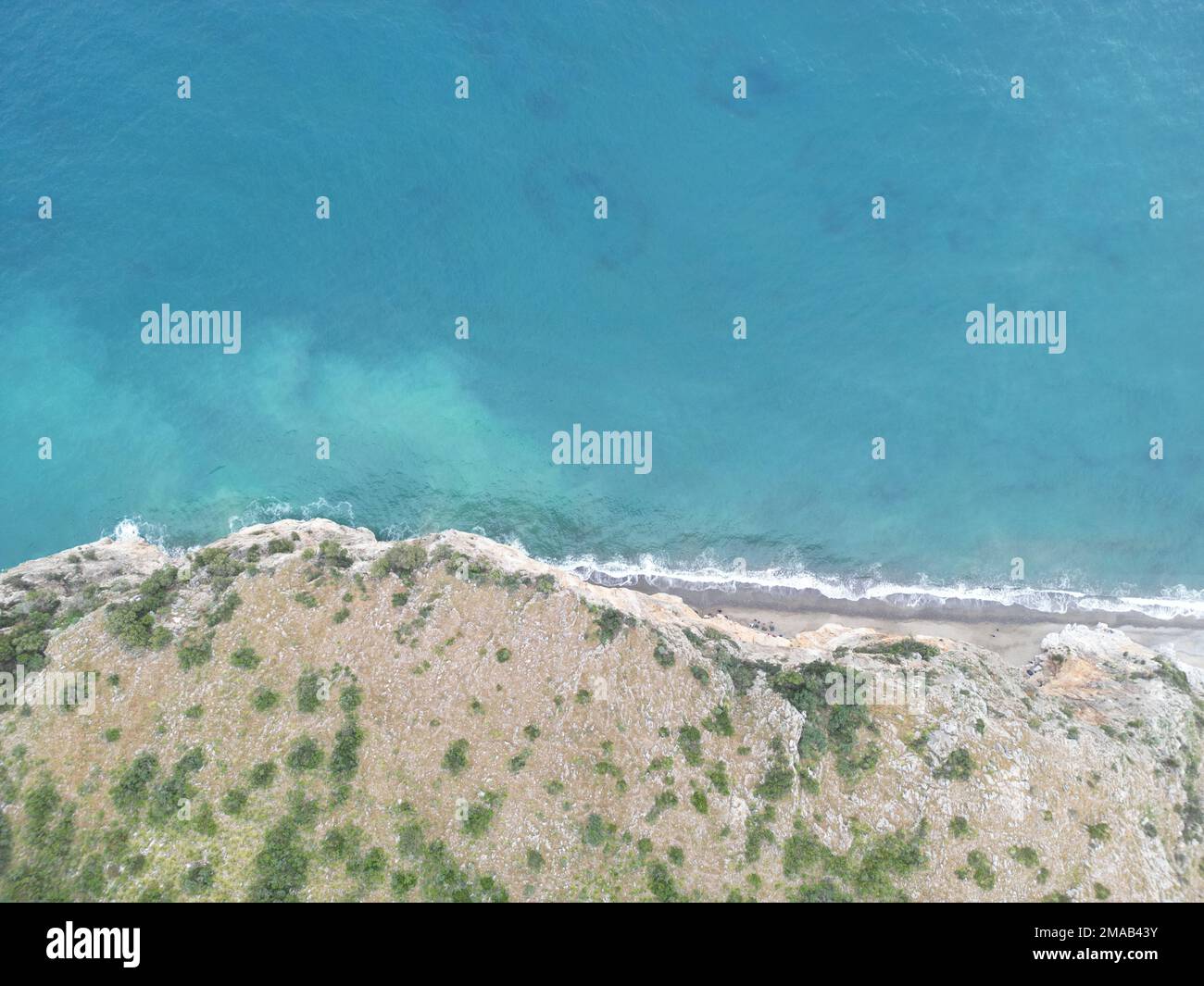 An aerial view of a seashore Stock Photo - Alamy