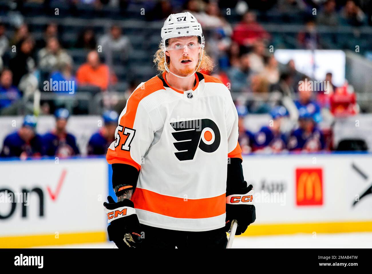 Philadelphia Flyers right wing Wade Allison on the ice during a ...