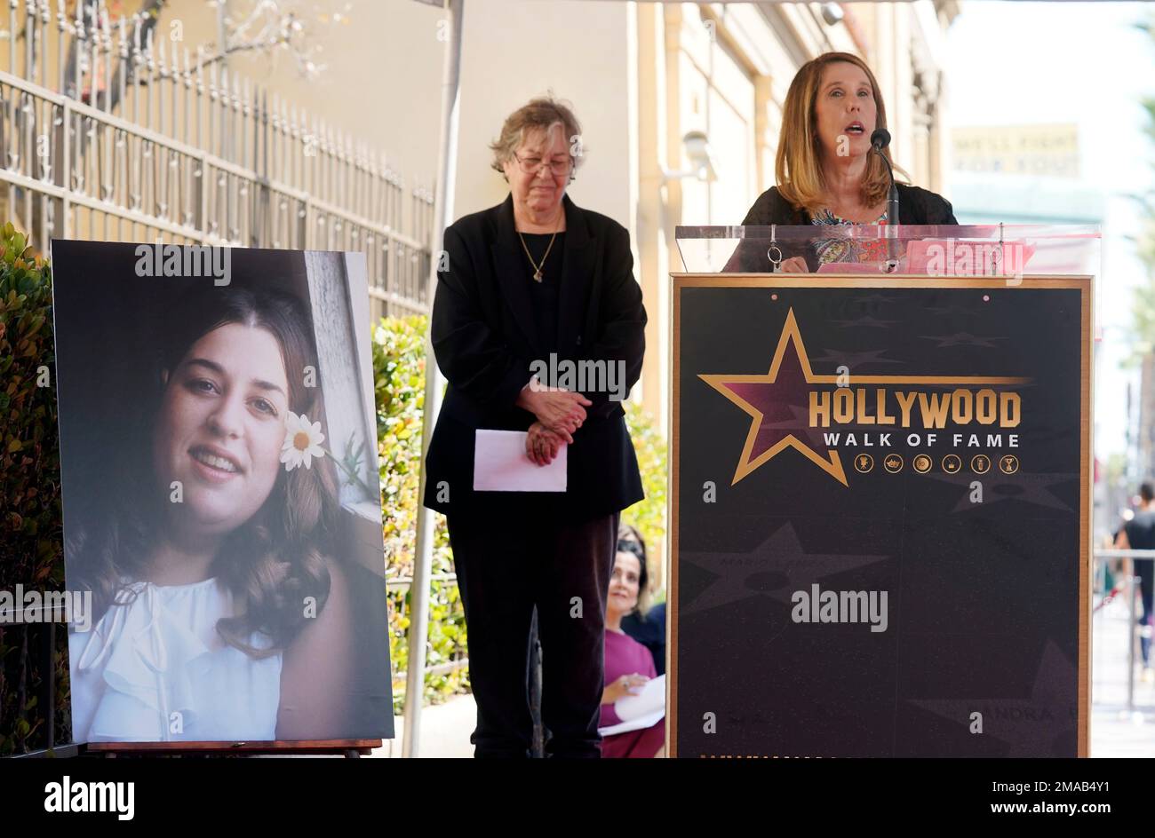 Owen Elliot-Kugel, right, daughter of the late singer "Mama" Cass ...