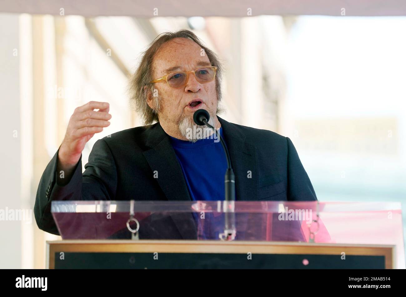 Musician Stephen Stills addresses the crowd at a posthumous Hollywood ...