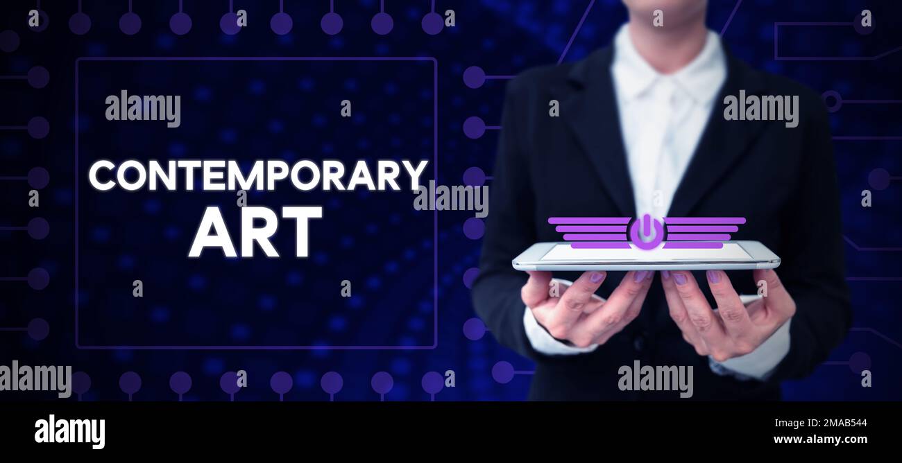 Conceptual caption Contemporary Art. Internet Concept made today by ...