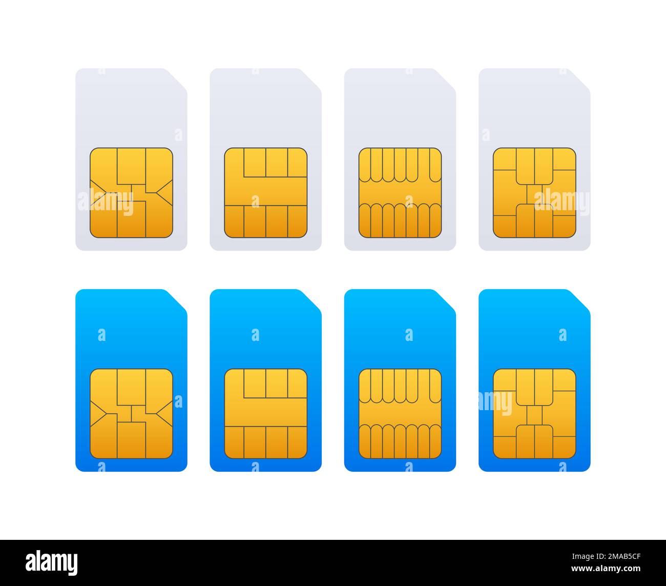 Mobile Cellular Phone Sim Card Chip Set. Microchip for wireless ...