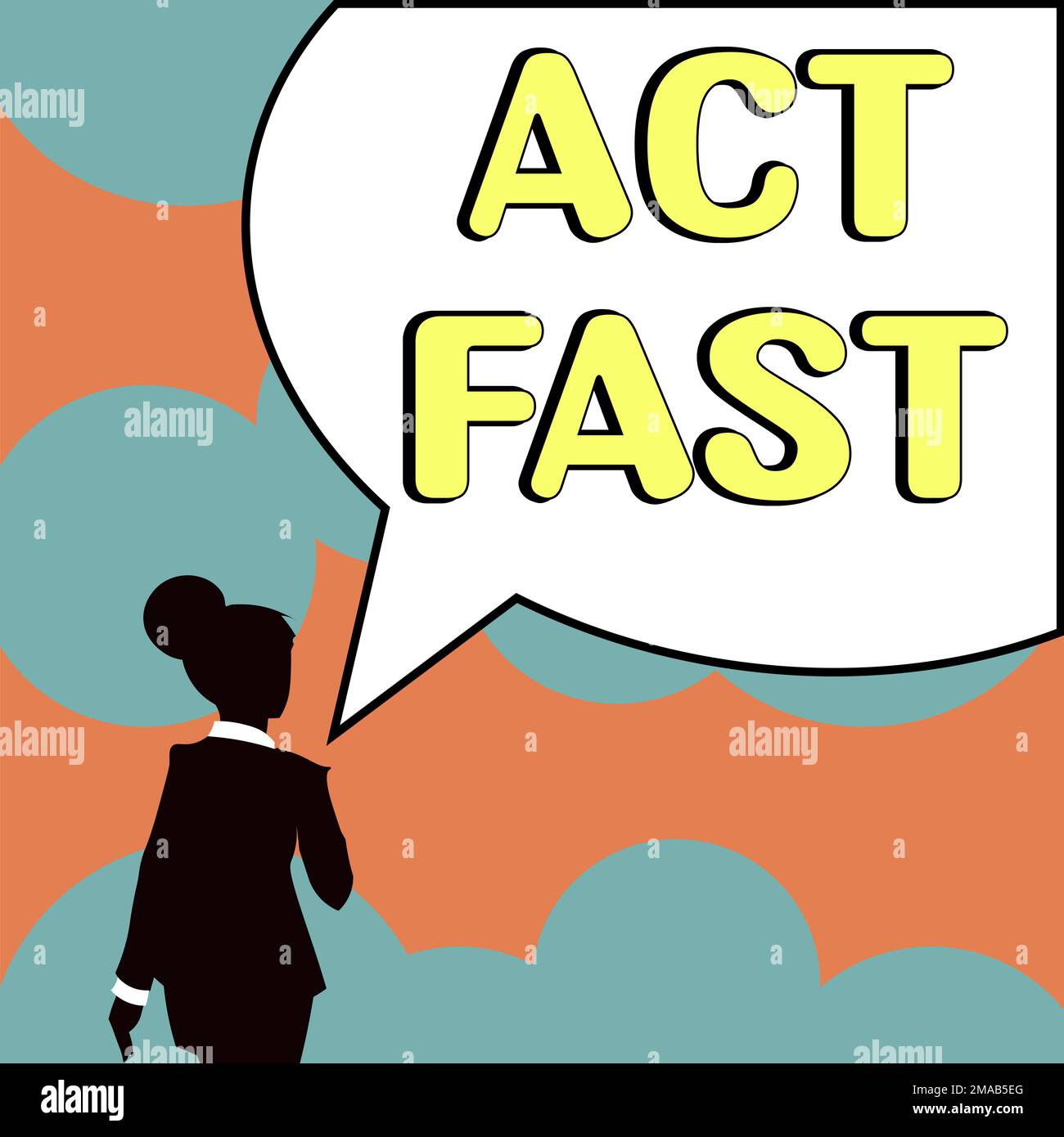 Conceptual display Act Fast. Business showcase Voluntarily move in the ...