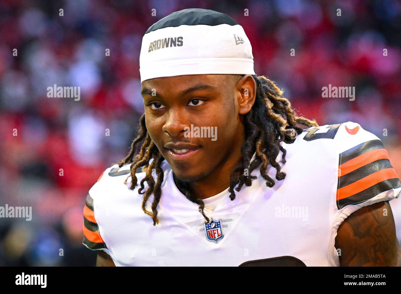 Cleveland Browns cornerback Martin Emerson Jr. (23) is shown after an ...
