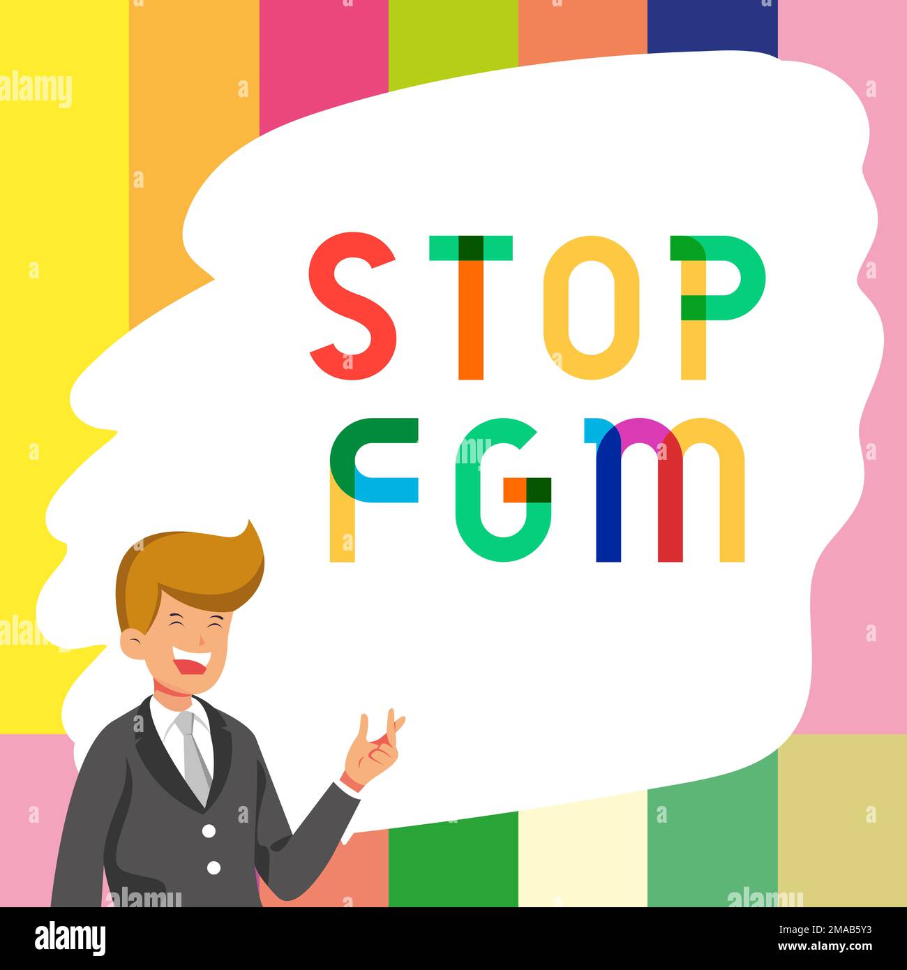 Conceptual display Stop Fgm. Concept meaning Put an end on female ...