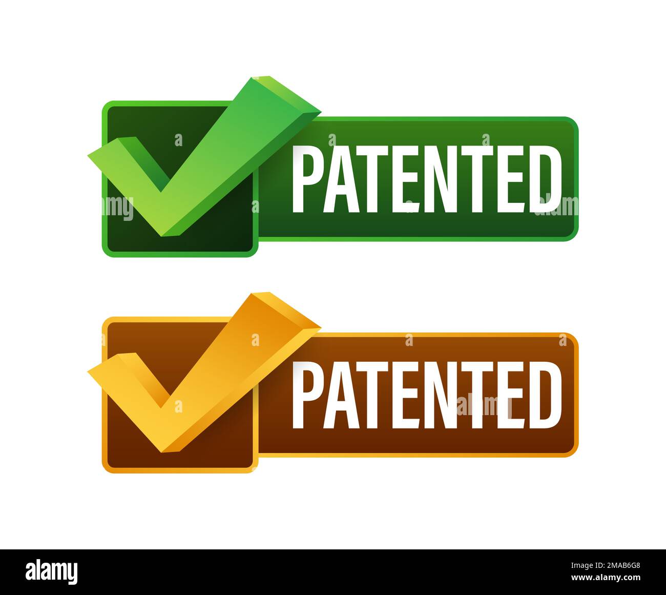 Patented label. Intellectual property icon. Vector stock illustration ...