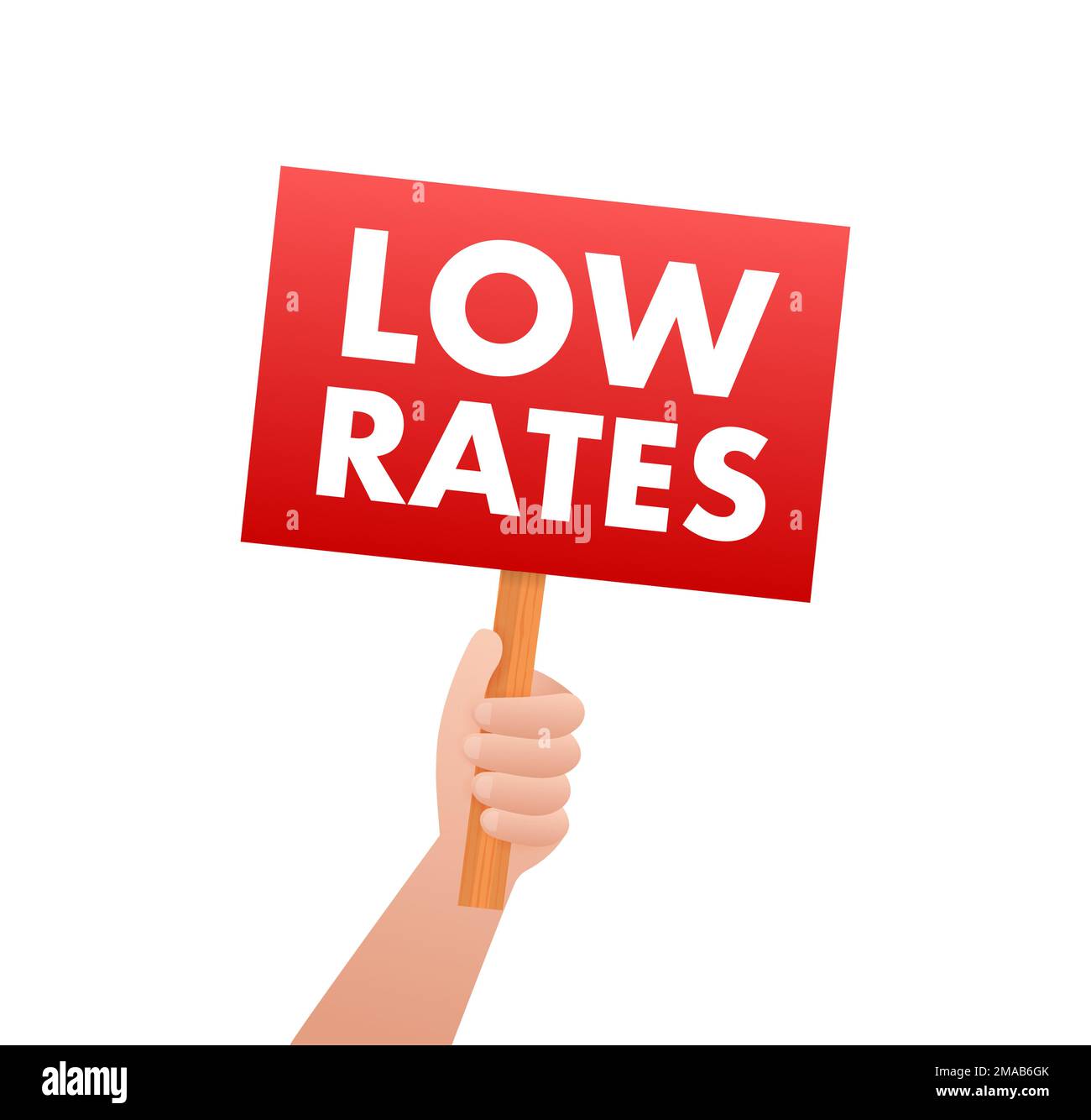 Low rates. Percent down. Cost rate. Vector stock illustration Stock ...