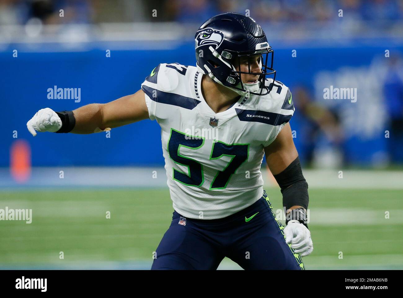 Seattle Seahawks linebacker Cody Barton (57) during the first half of ...
