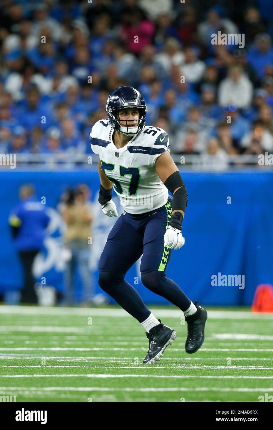 Seattle Seahawks linebacker Cody Barton (57) during the first half of ...
