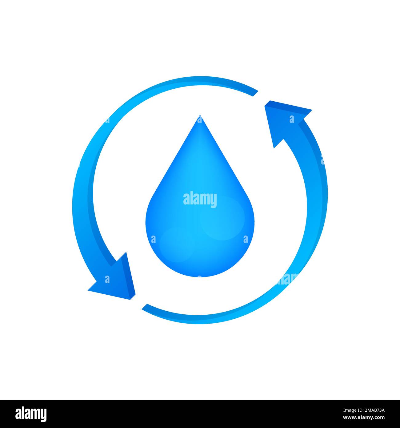 Water Recycle sign, label. Purified water. Vector stock illustration ...