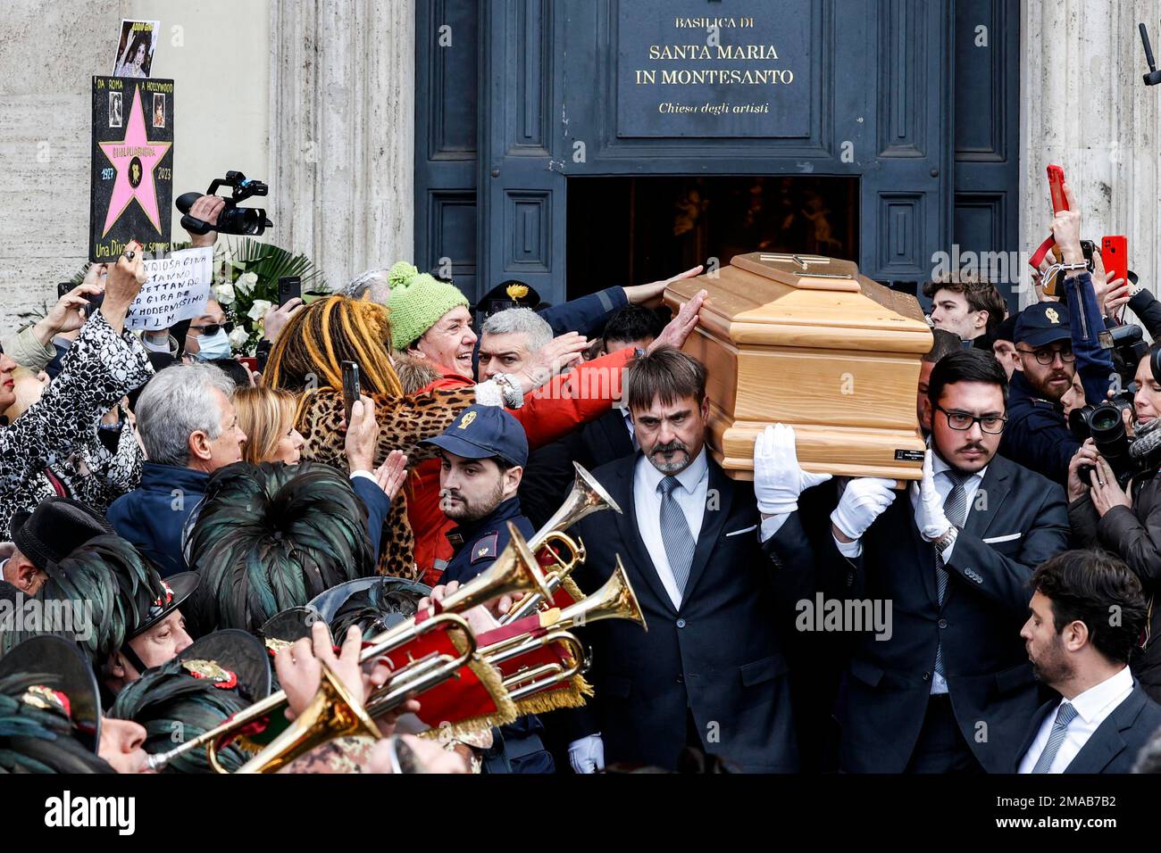 January 19, 2023, ROME, ITALY: The coffin of late film legend Gina ...