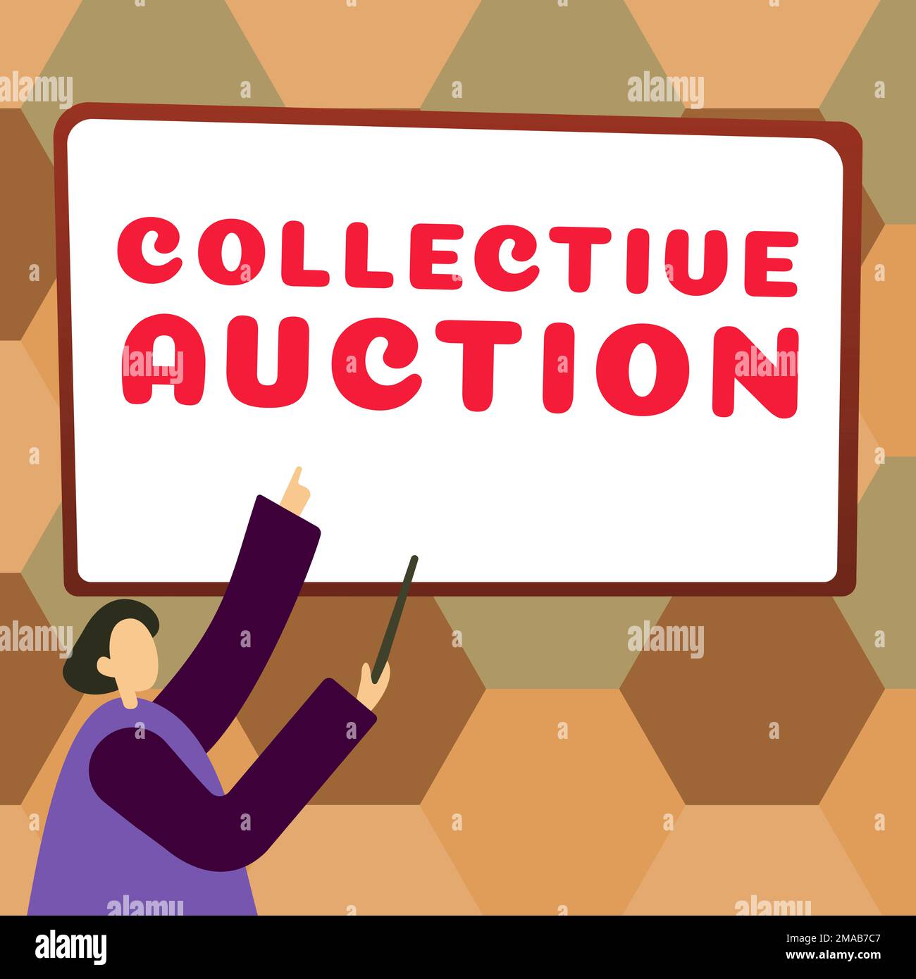 Text sign showing Collective Auction. Conceptual photo Gathering and ...