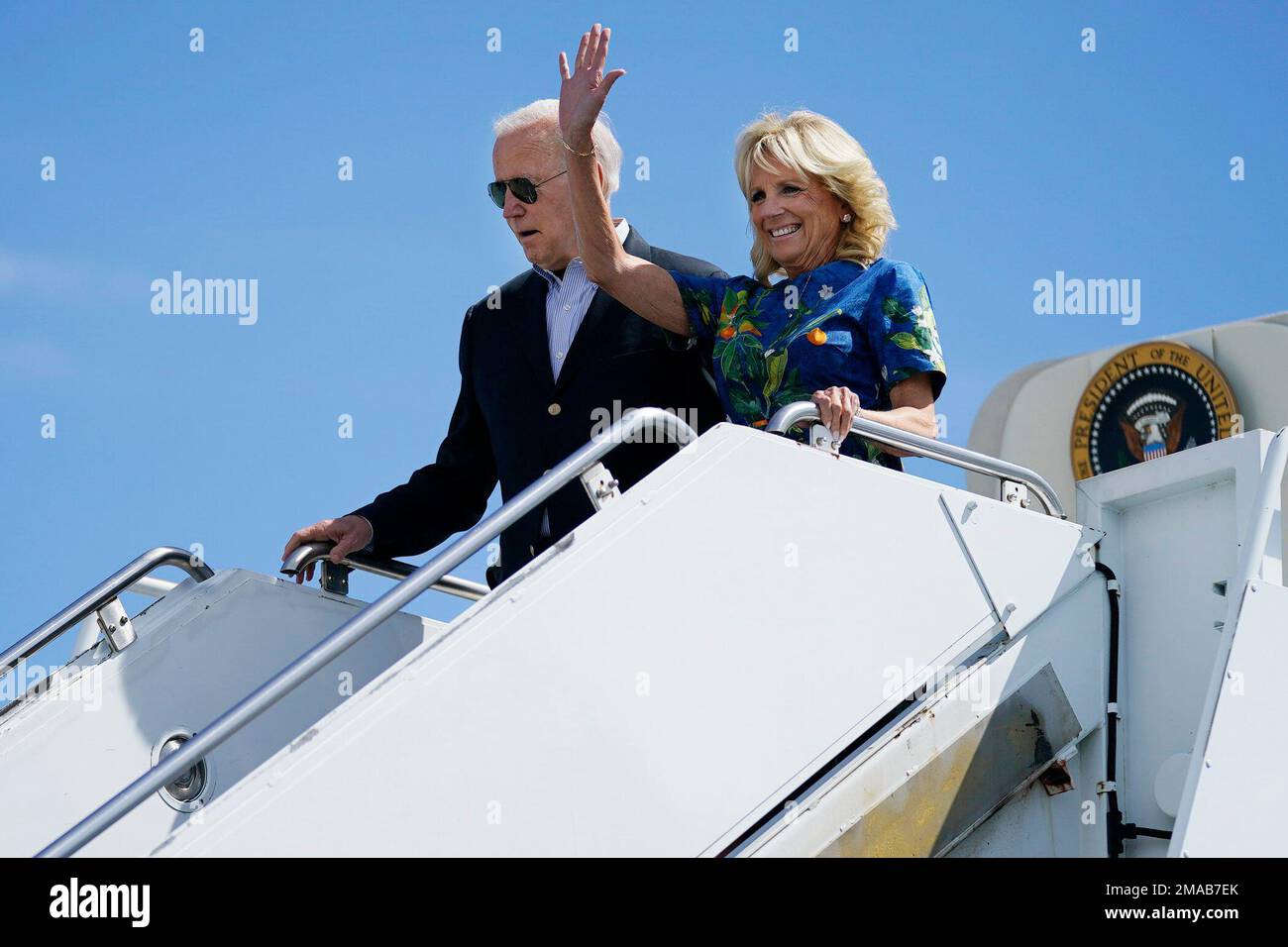 President Joe Biden and first lady Jill Biden arrive in Ponce, Puerto ...