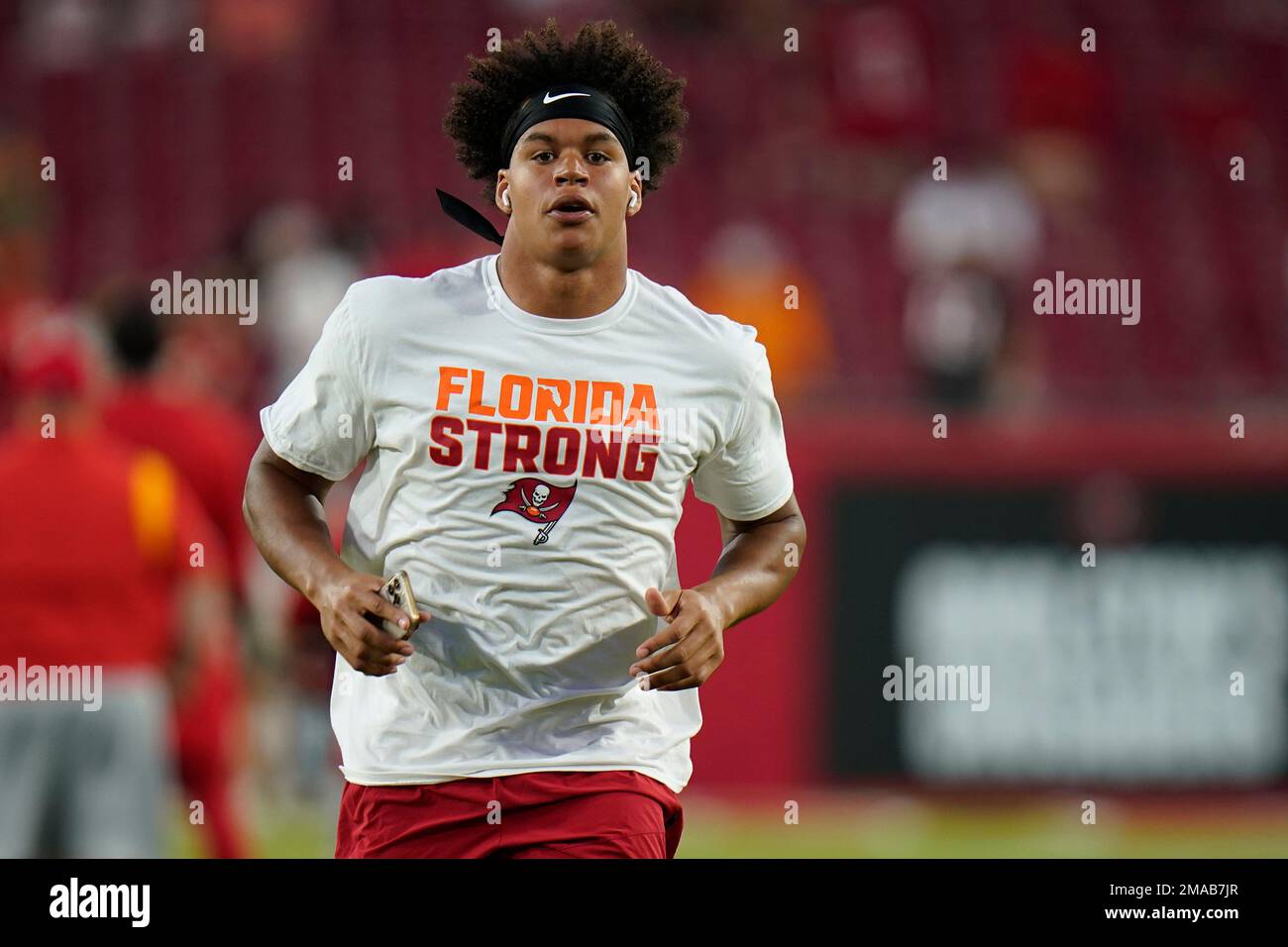 Tampa Bay Buccaneers linebacker Joe Tryon-Shoyinka before an NFL ...