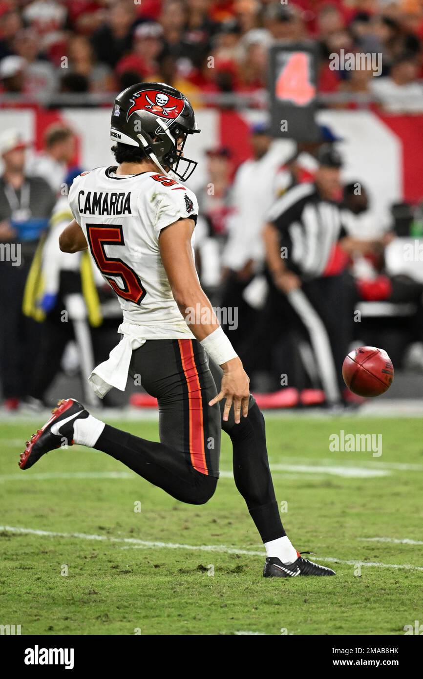 Tampa Bay Buccaneers punter Jake Camarda (5) against the Kansas City ...